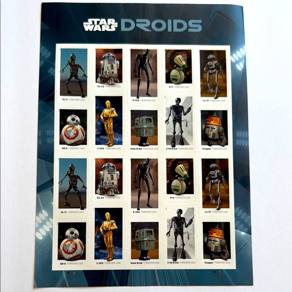 USPS | Other | Star Wars Droids Collectible Stamp Sheet | Poshmark
